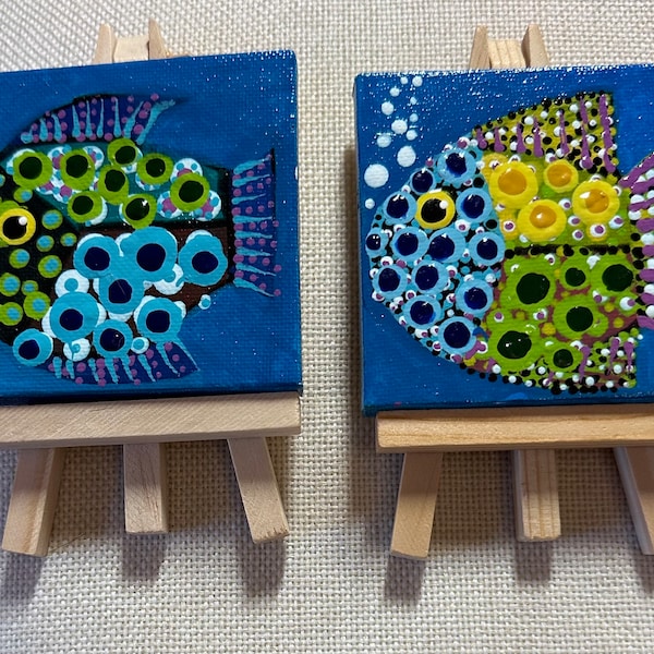 Funky Fish Painting - Etsy