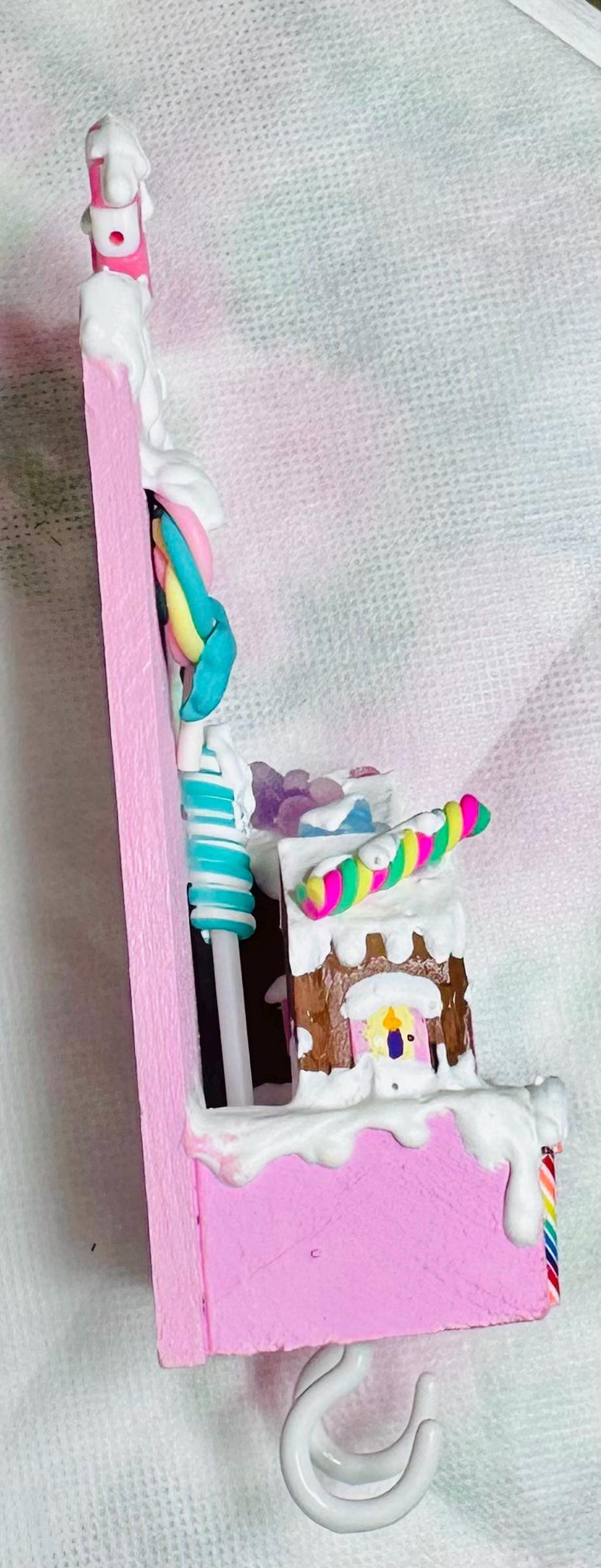 Gingerbread House, Key Rack, Candy Canes, Sweet Peppermints, Pink and ...