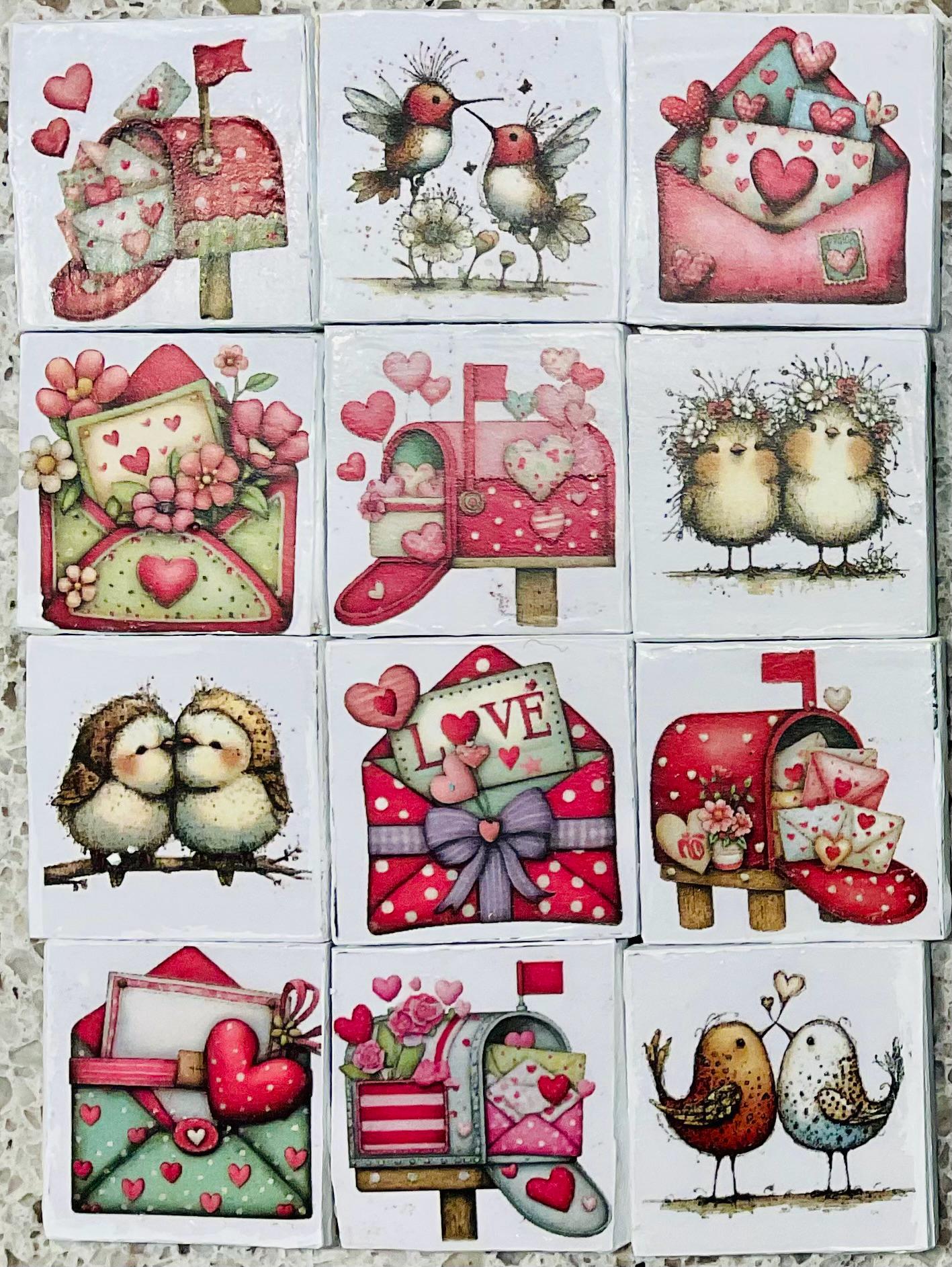 Romantic Valentine Magnets Set of 3 : Charming Sweetheart Magnets - Etsy