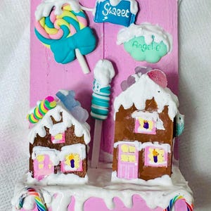Gingerbread House, Key Rack, Candy Canes, Sweet Peppermints, Pink and ...