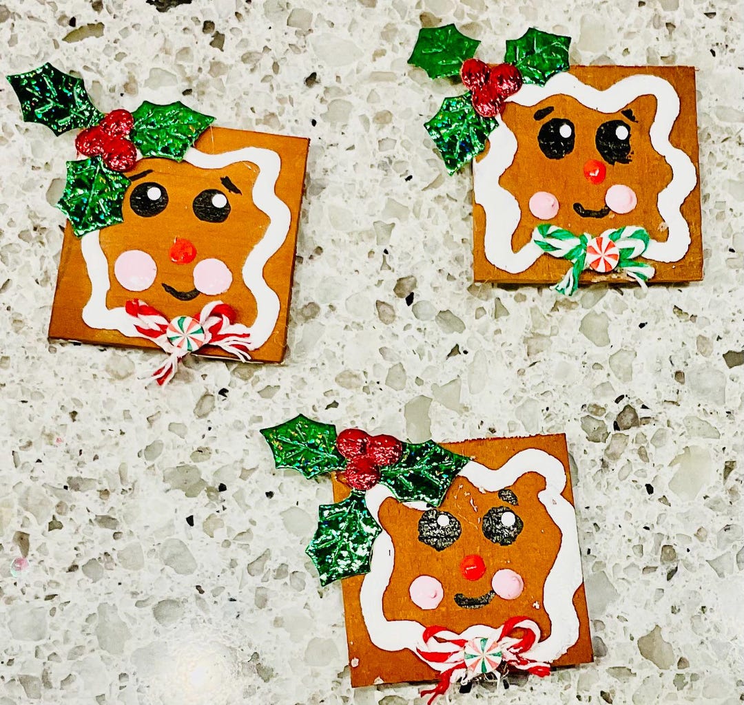 Gingerbread Men Magnets – Holiday Kitchen Decor, Set of 3 - Etsy