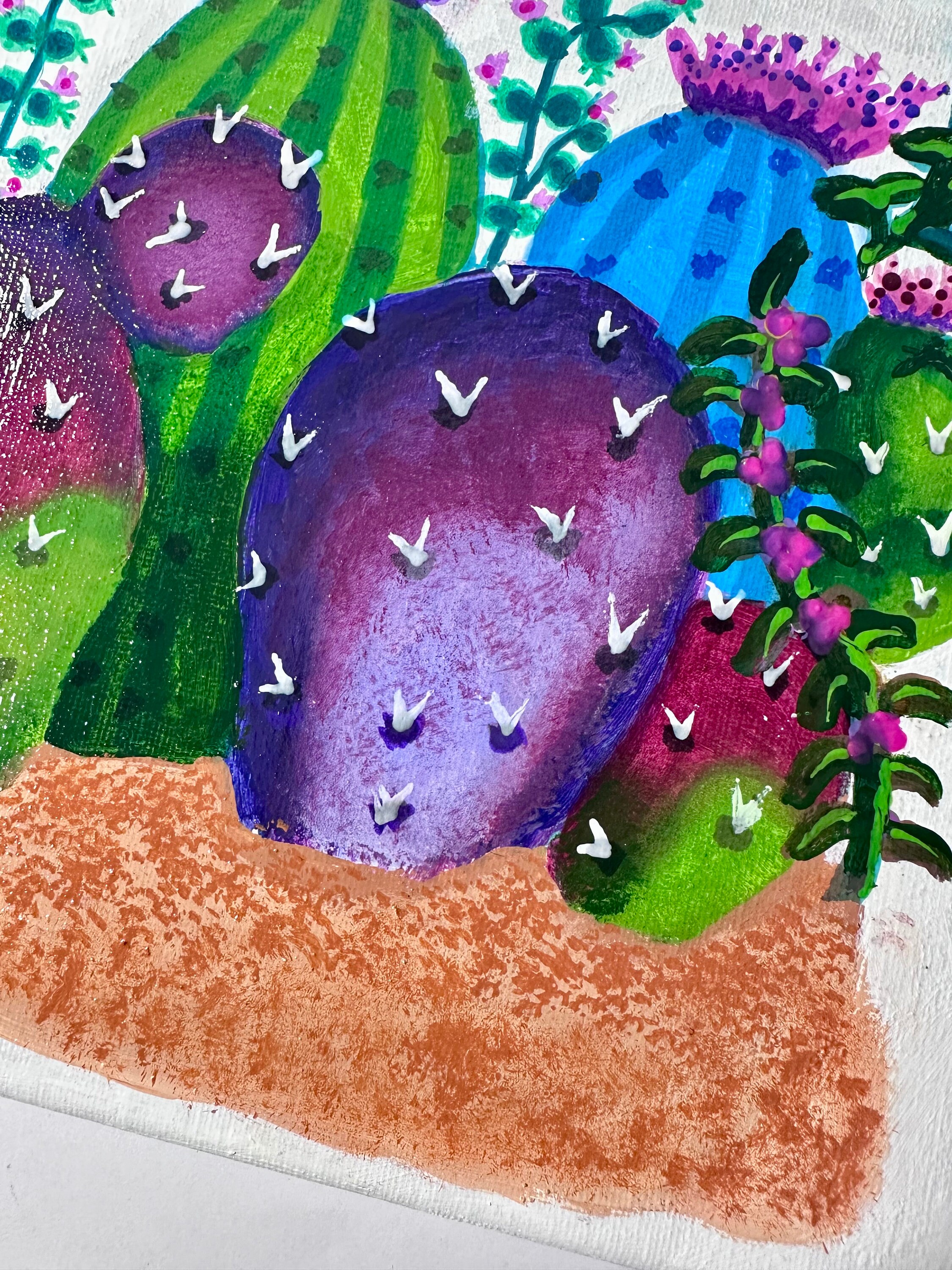 Desert Dreams Acrylic Painting on Stretched Canvas Frame, Desert Life ...