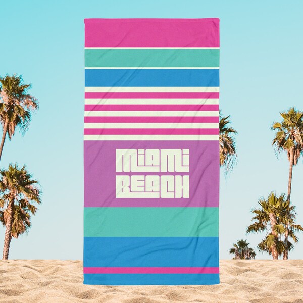 Miami Beach Towel - Etsy
