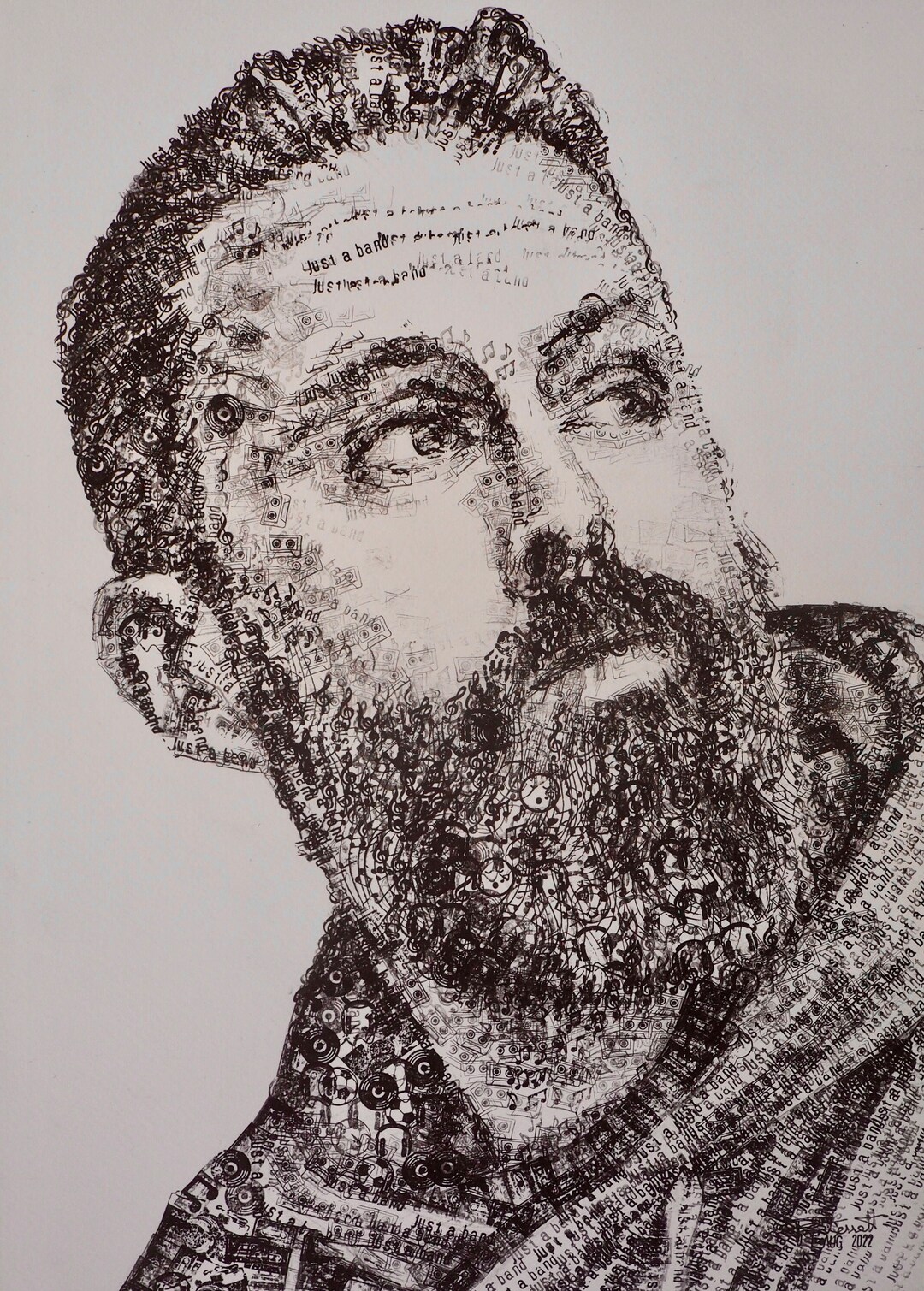 Scroobius Pip Rubber Stamp Portrait - Etsy