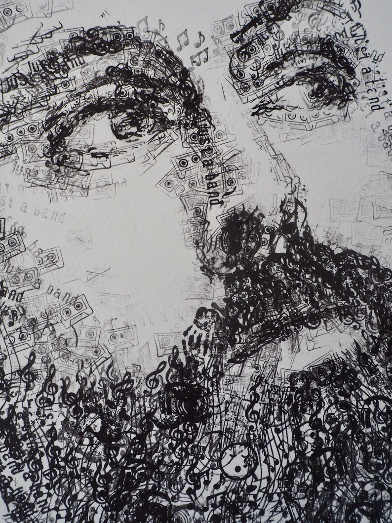 Scroobius Pip Rubber Stamp Portrait - Etsy