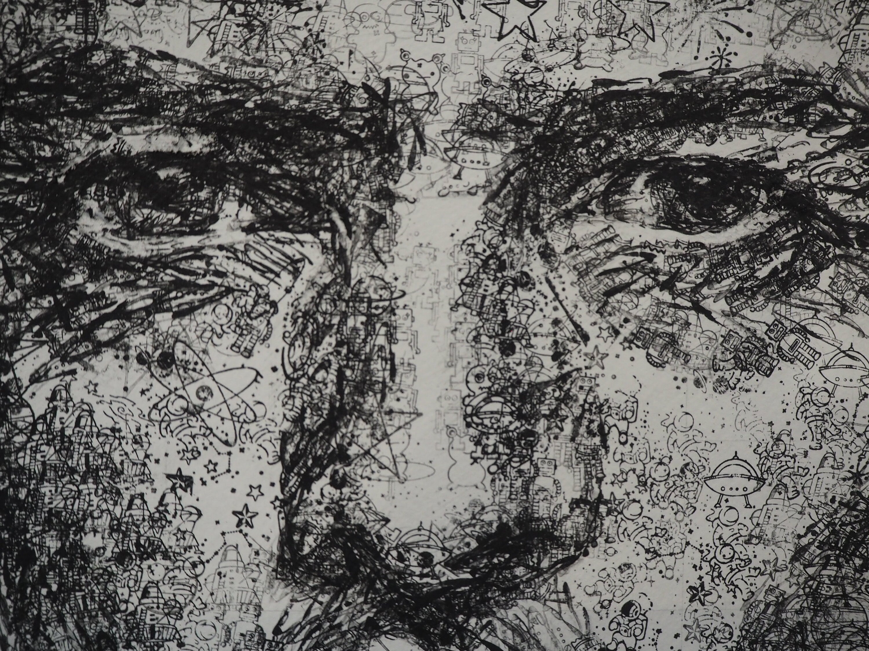 David Bowie Shh Space Rubber Stamp Portrait Giclee Print. - Etsy