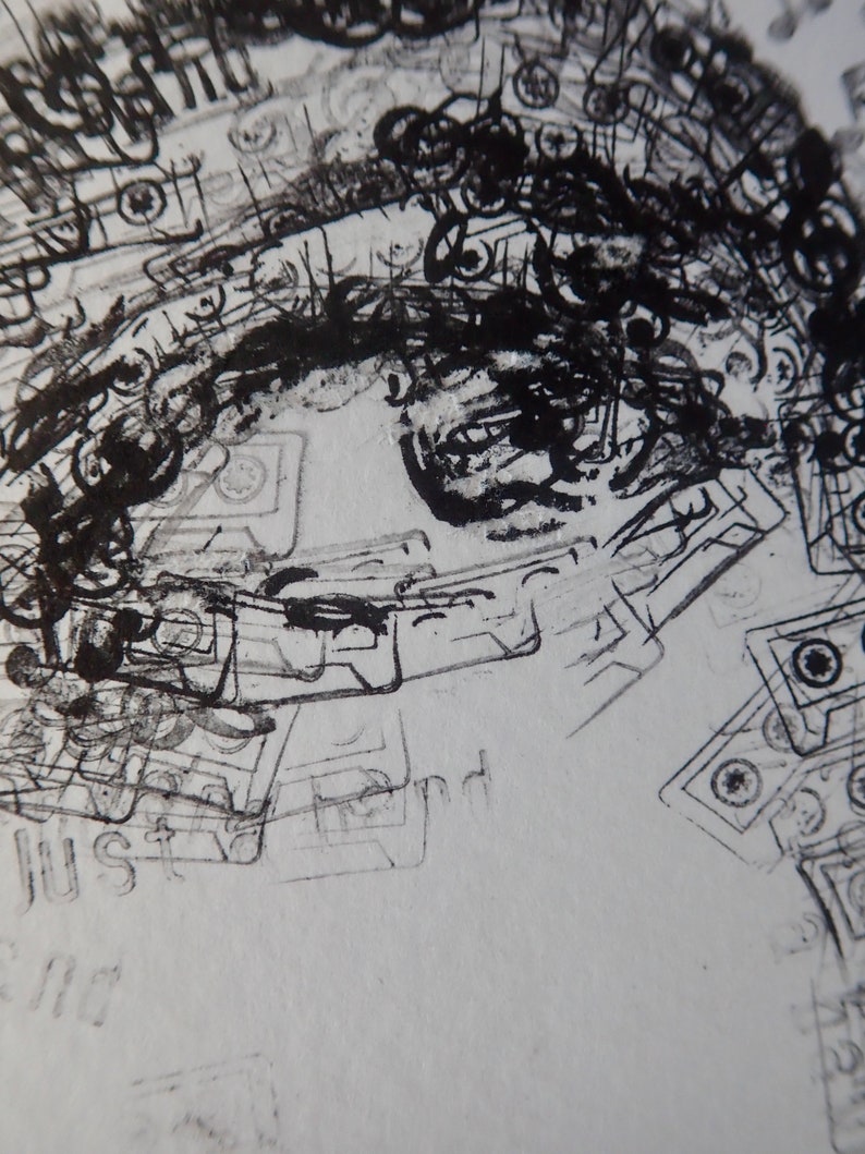 Scroobius Pip Rubber Stamp Portrait - Etsy