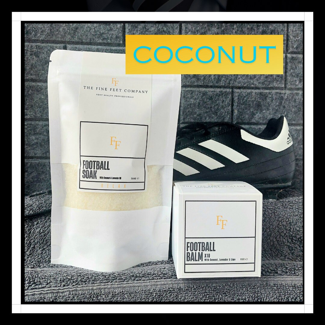 FOOTBALLERS Relaxing Spa Leg & Foot Gift Set, Coconut and Lavender Balm ...