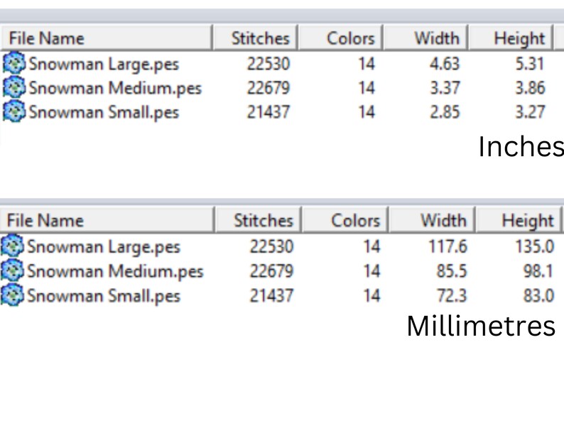 Snowman 3 Sizes Embroidery Pes Dst Exp Jef Hus Vip and XXX - Etsy