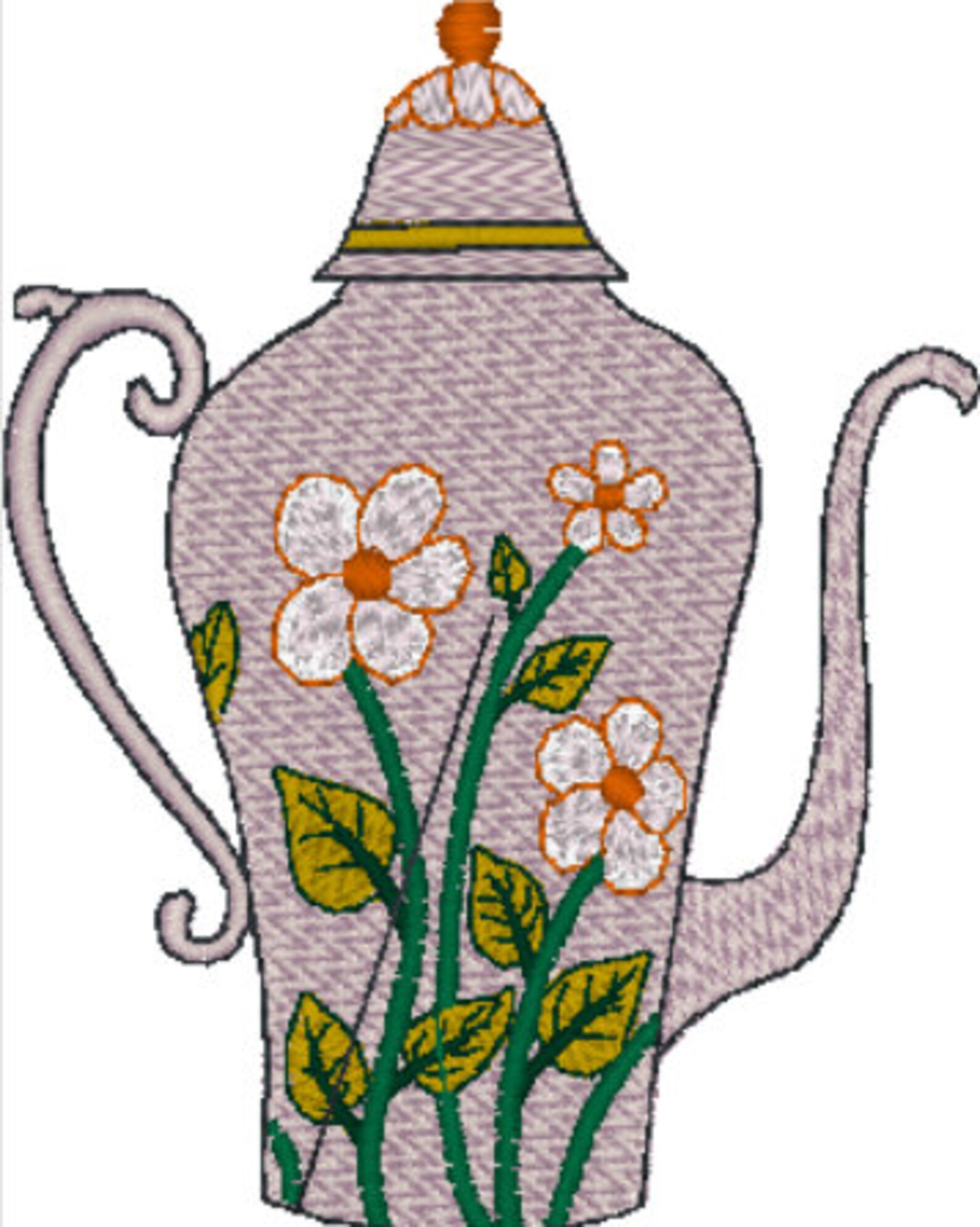 Teapots Tea Time Set of 10 Embroidery Files Fit 4 X 4 Inches ( 100 X ...