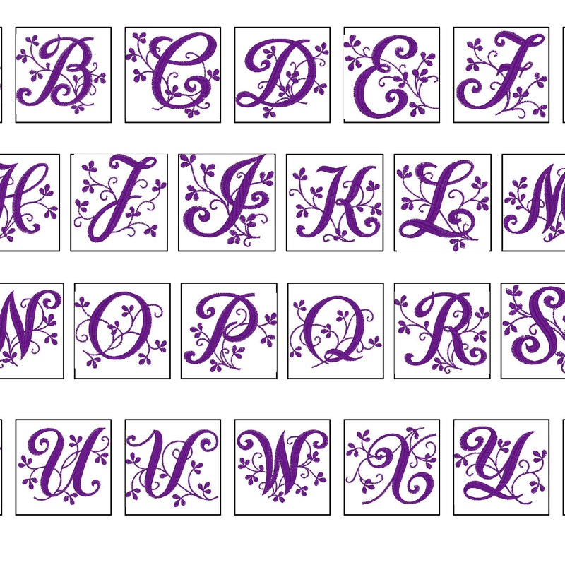 Large Embroidery Font - Etsy