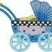 Baby Pram Buggy Stroller in 3 Sizes Embroidery Pes Dst Exp Jef Hus Vip ...