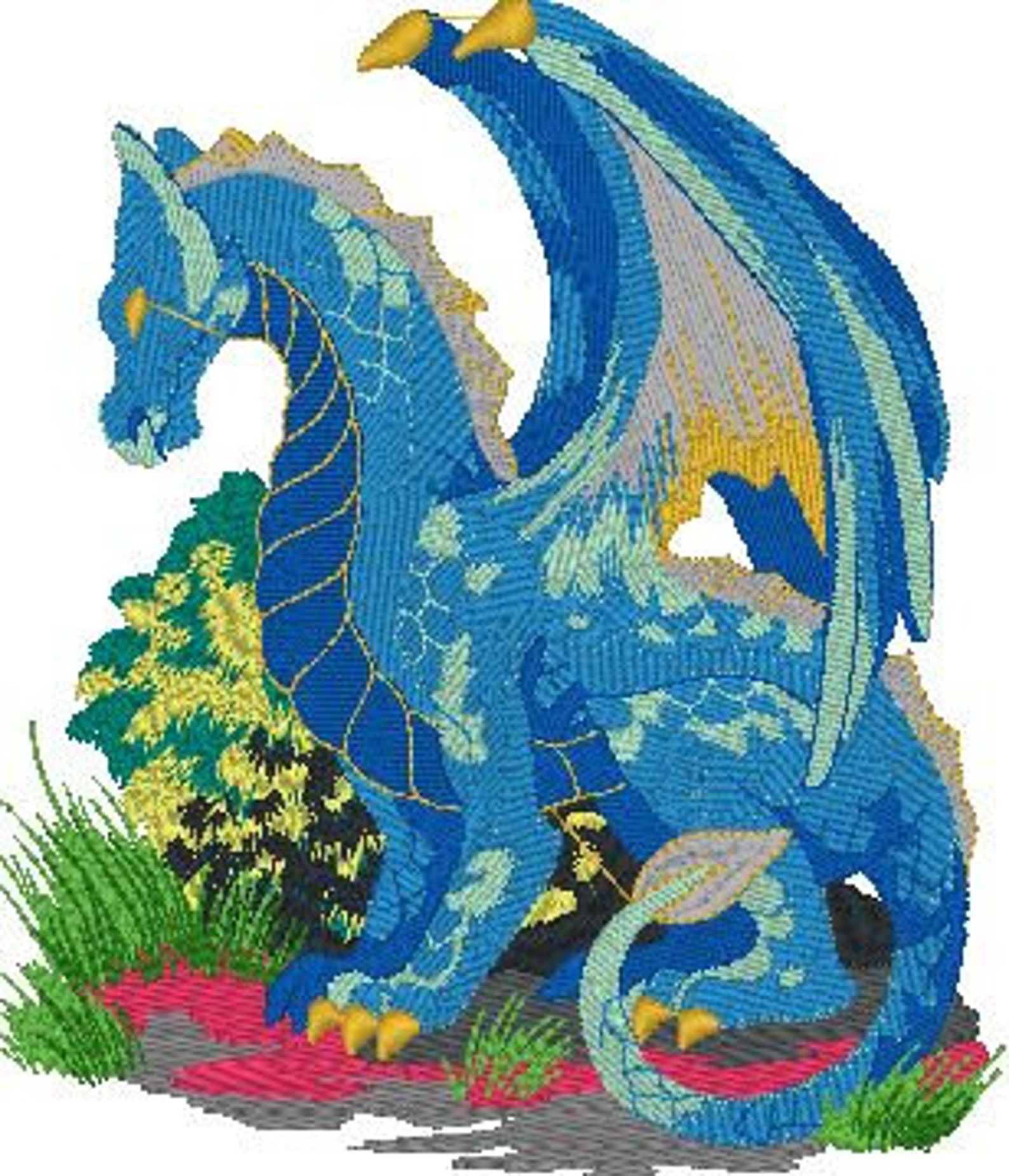 Dragons Set of 4 in 3 Sizes Each - Embroidery Files X - Pes Dst Exp Jef ...