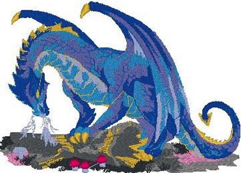 Dragons Set of 6 in 3 Sizes Each - Embroidery Files - Pes Dst Exp Jef ...