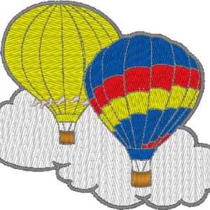 Hot Air Balloons Set of 7 Embroidery Files Fit 4 X 4 Inches ( 100 X ...