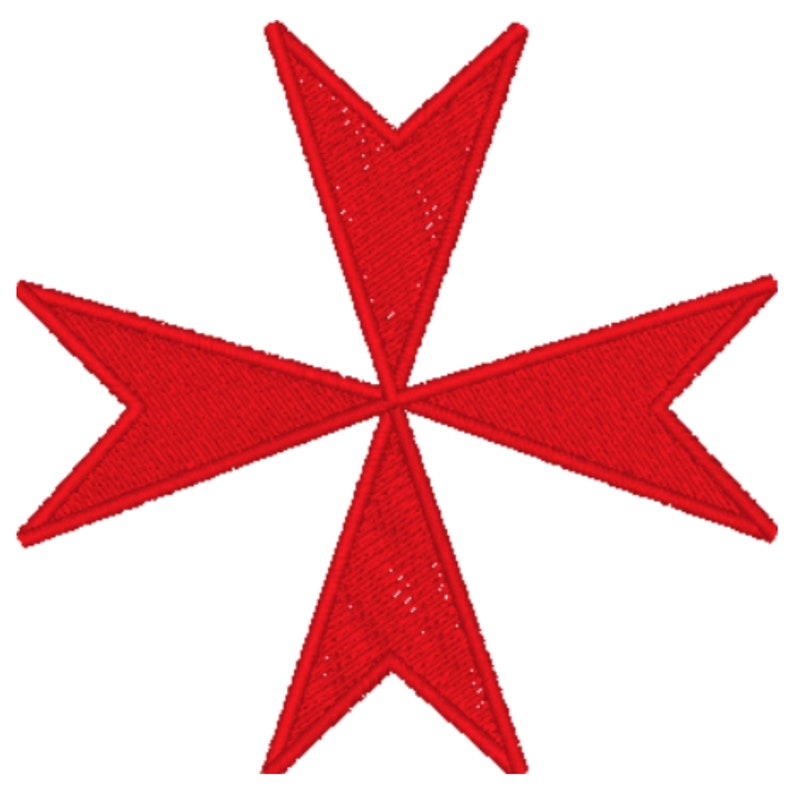 Maltese Flag Merchant Malta Cross Emblem - 3 Sizes Embroidery File ...