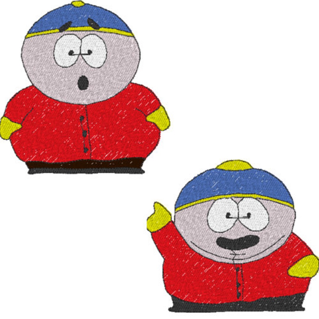 South Park Eric Cartman 2 Embroidery Files Fit 4 X 4 Inches 100 X 100mm ...