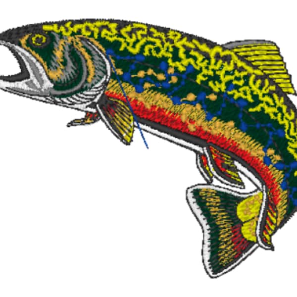 Brown Trout Embroidery - Etsy