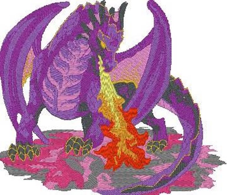 Dragons Set of 6 in 3 Sizes Each - Embroidery Files - Pes Dst Exp Jef ...