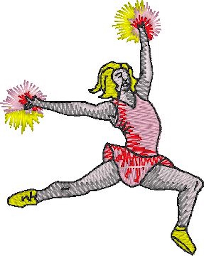 Cheerleading Set of 30 Embroidery Files - 4 X 4 Inches ( 100 X 100mm ...
