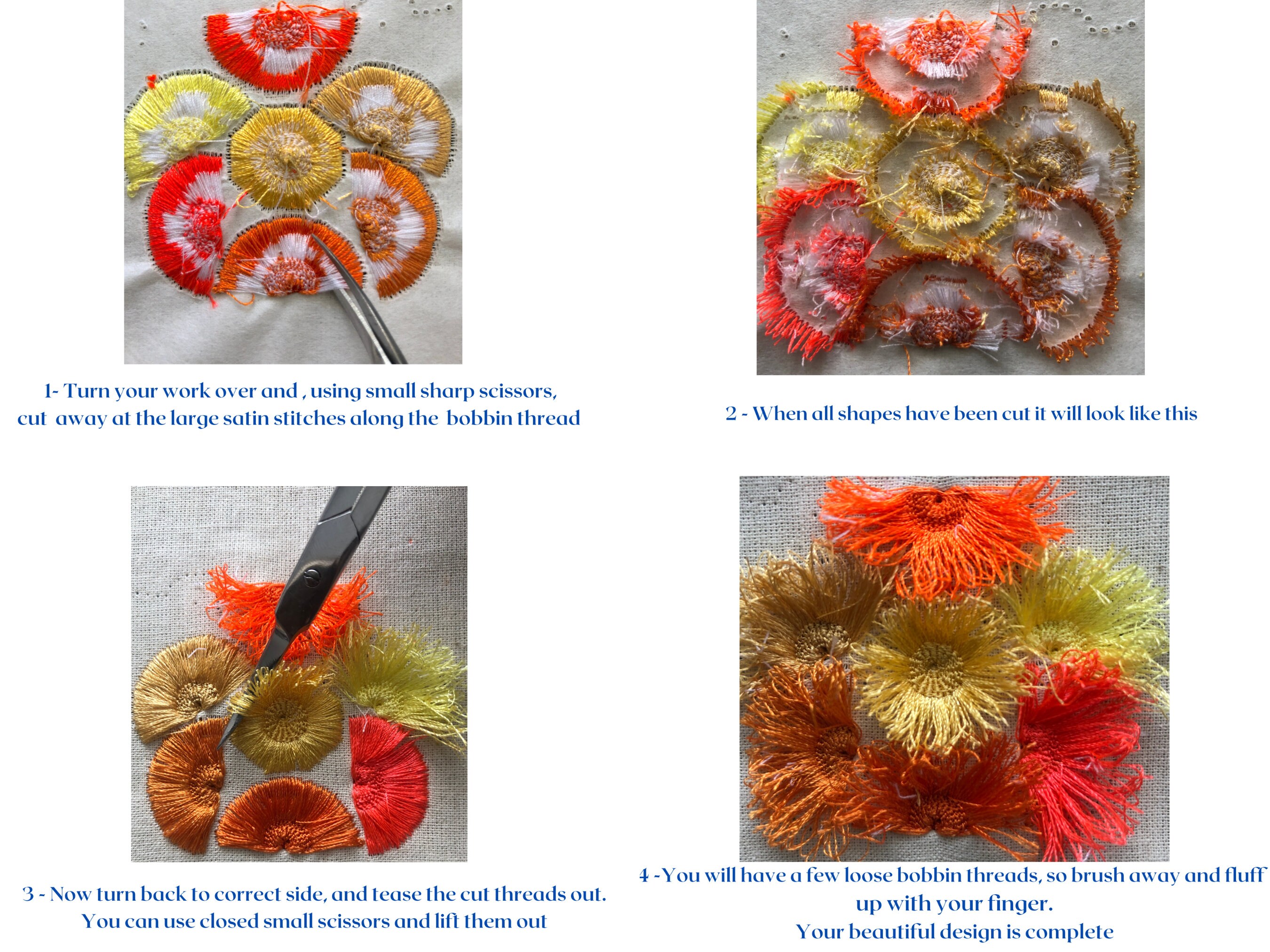 Peacock Fancy Fluffy Fringe in 3 Sizes Embroidery Files Fit 4 - Etsy