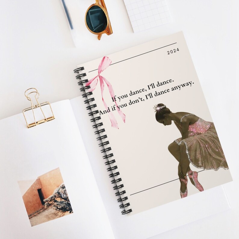 Vintage Coquette Aesthetic Pink Bow Dancer Lyrics Notebook, Ballerina ...