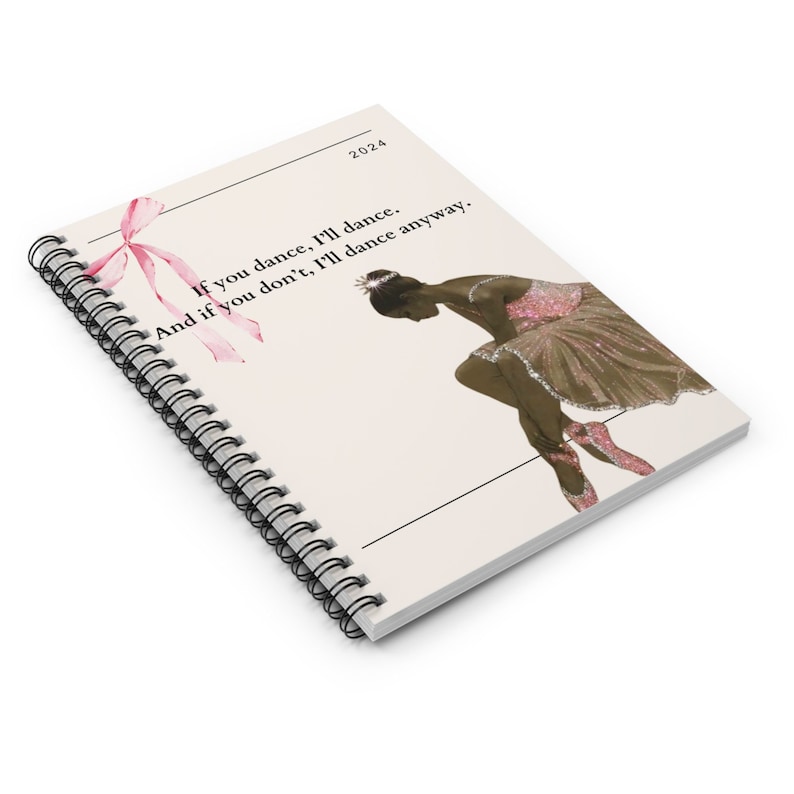 Vintage Coquette Aesthetic Pink Bow Dancer Lyrics Notebook, Ballerina ...