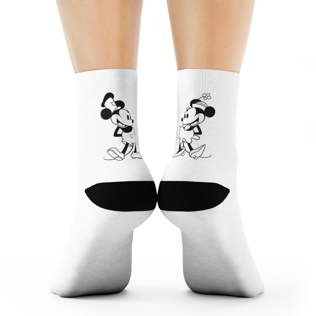 Steamboat Willie Socks - Minnie and Mickey - Etsy