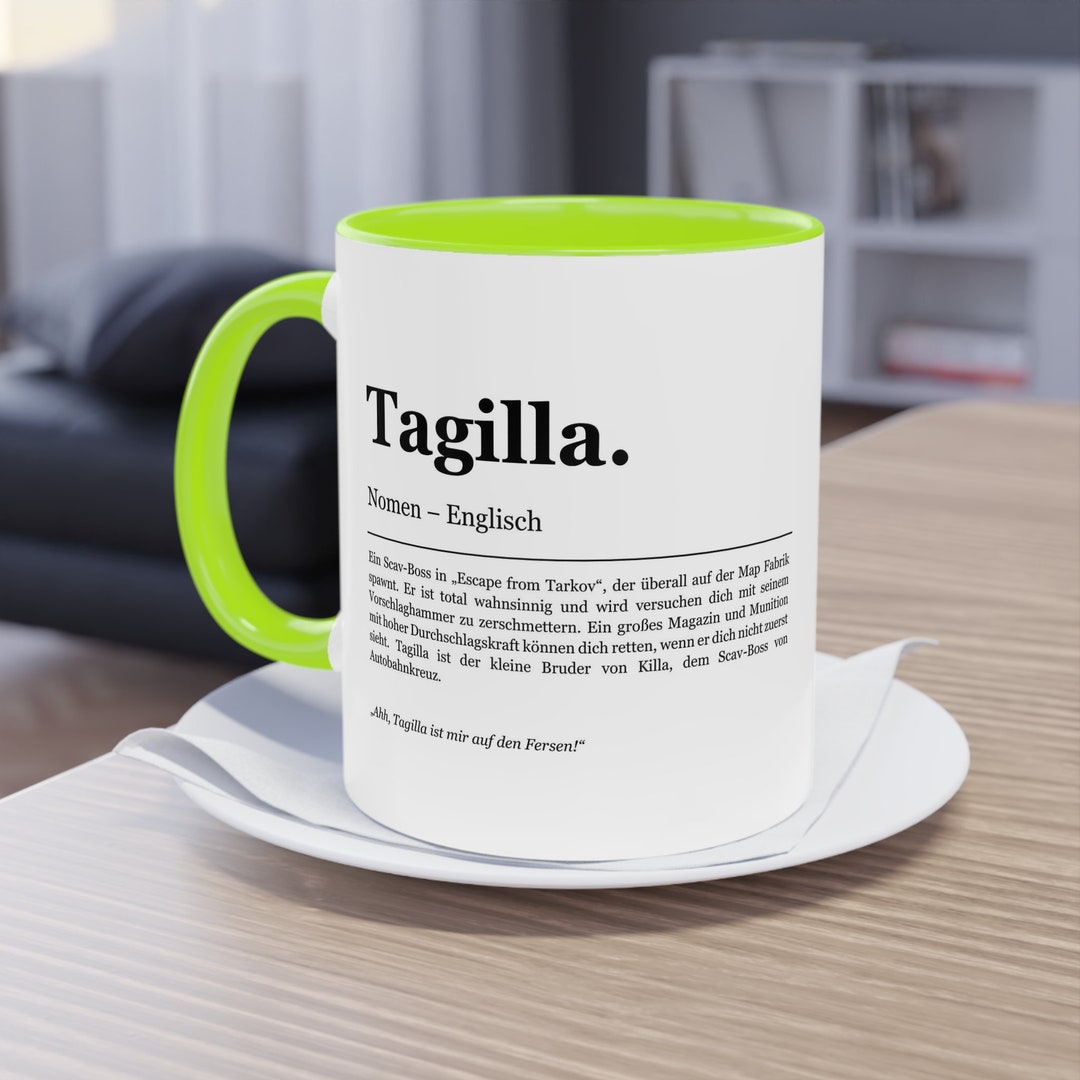 Escape From Tarkov Mug Merch Dictionary Entry tagilla & Killa Gift Idea ...