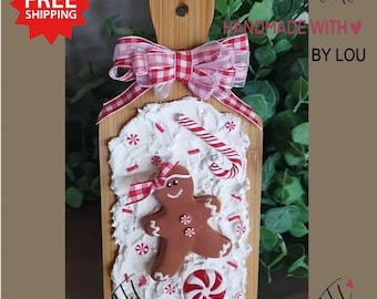Mini Peppermint Gingerbread Cutting Board | Fake Bake | Tiered Tray ...