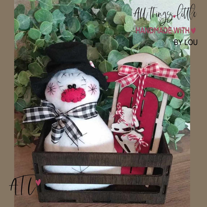 Crate Snowman - Etsy