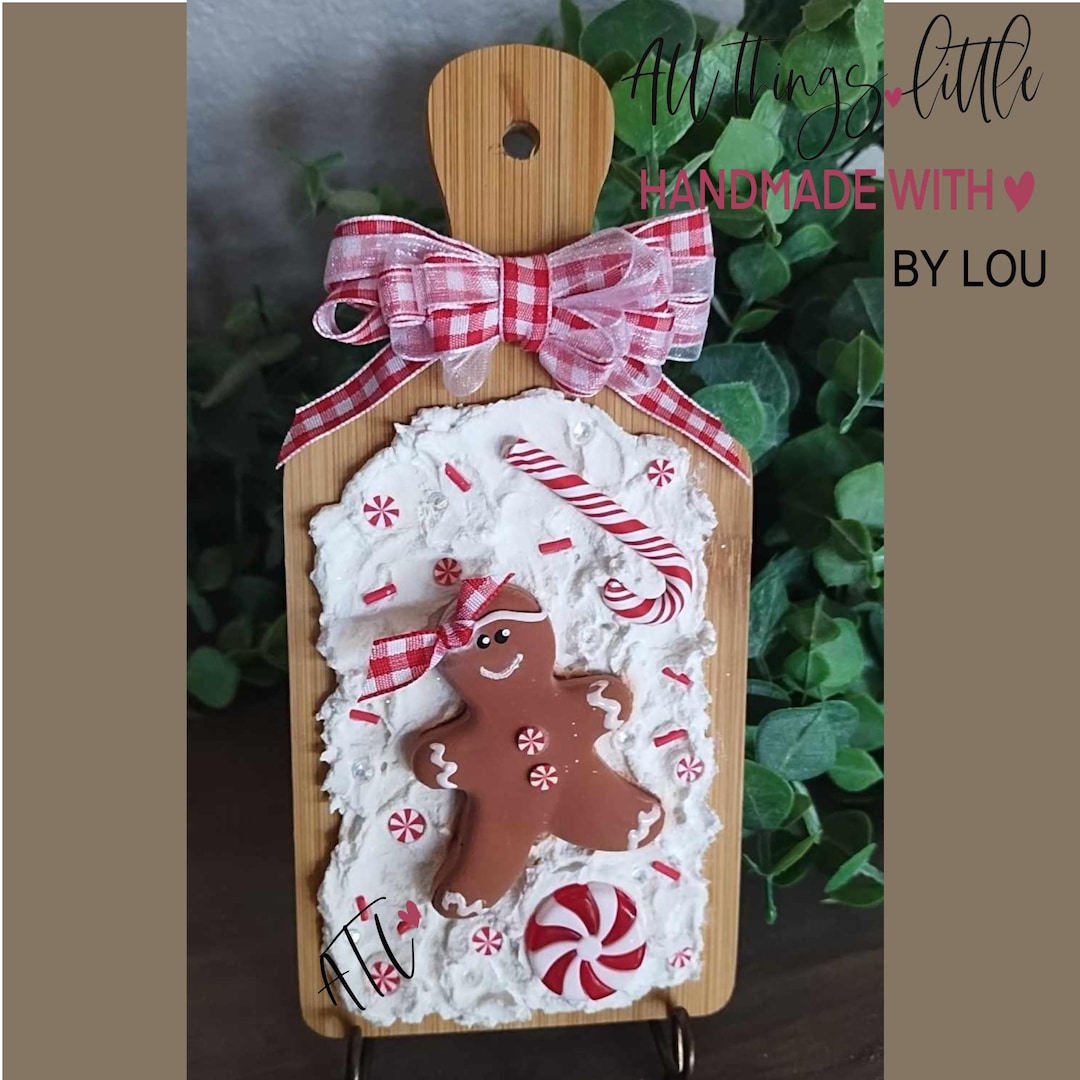 Mini Peppermint Gingerbread Cutting Board | Fake Bake | Tiered Tray ...