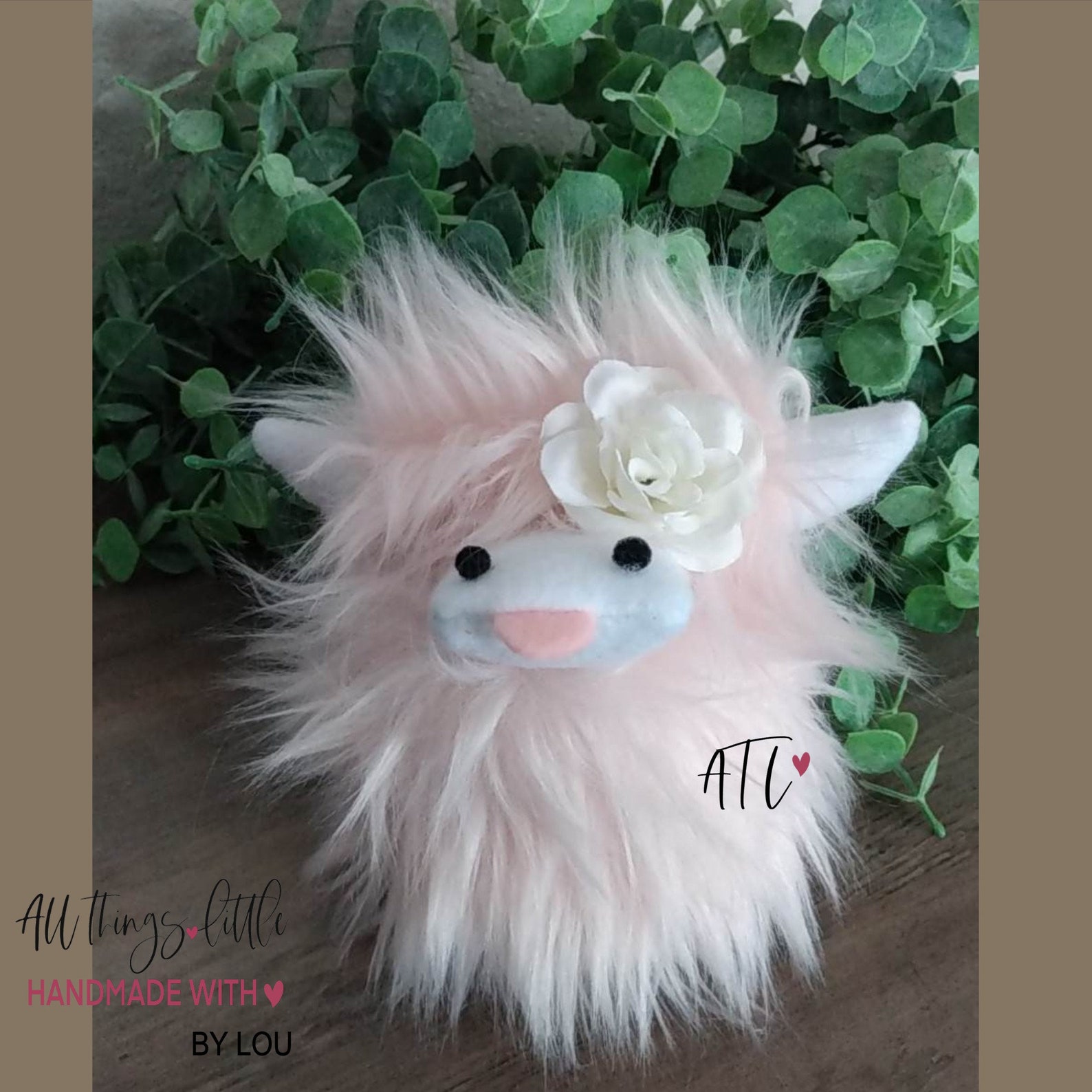 Pink Highland Cow With an Attitude Tongue Sticking Out Shelf Sitter ...