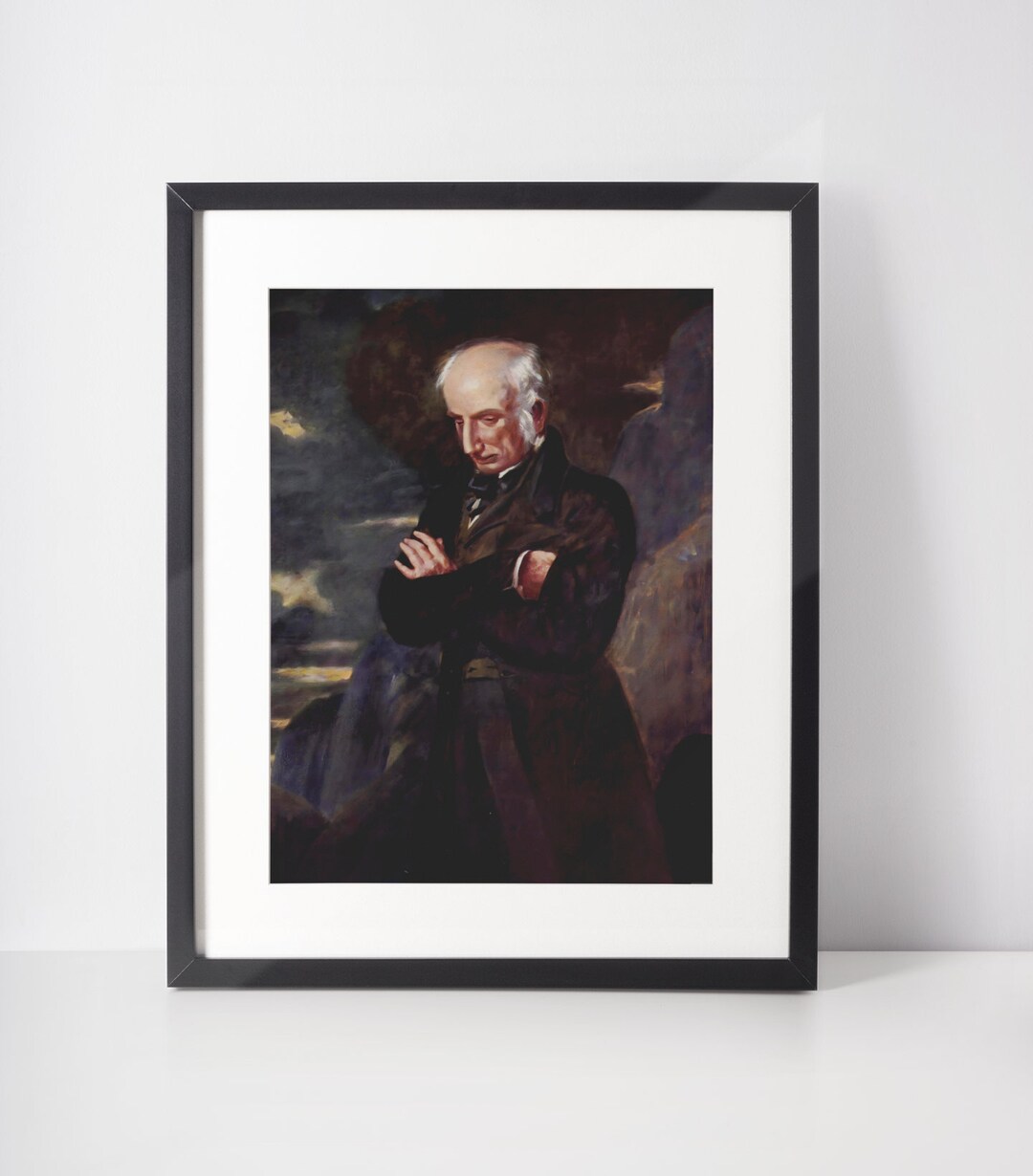 William Wordsworth Portrait, on Mountain Helvellyn, 1842, Digitally ...