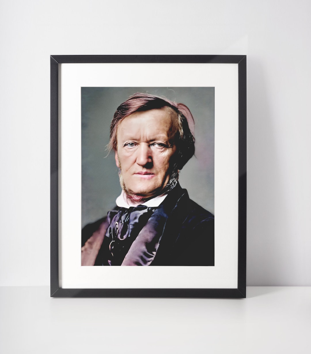 Richard Wagner Photo, 1871, Digitally Enhanced and Colourised, Digital ...