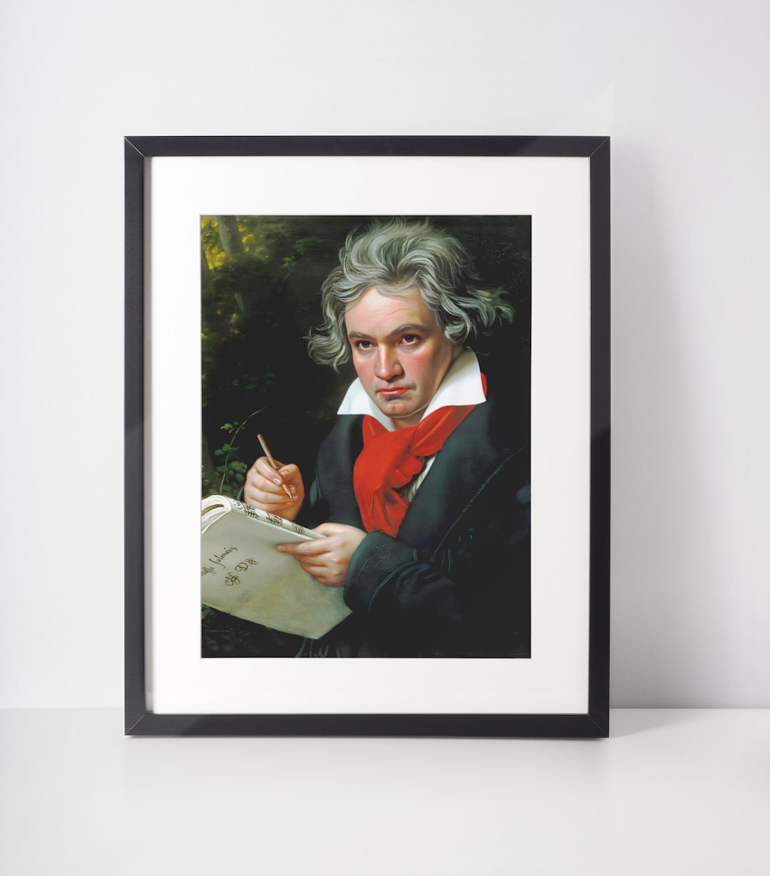 Ludwig Van Beethoven Portrait, by Karl Joseph Stieler 1820, Digitally ...