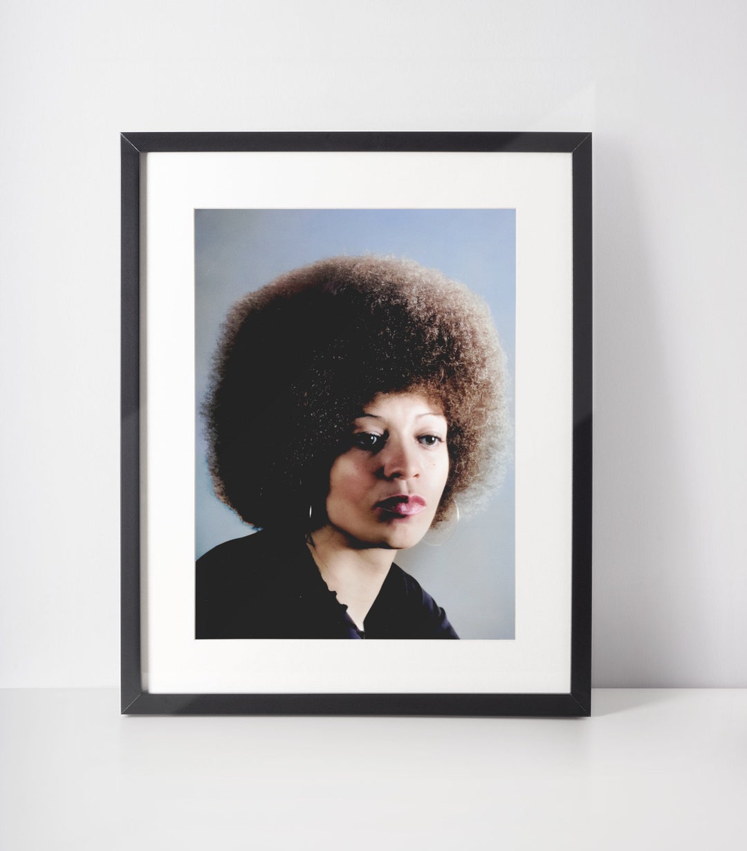 Angela Davis Photo, 1974, Digitally Enhanced and Colourised, Digital ...