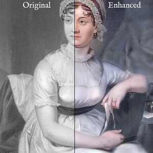 Jane Austen Portrait, Based on Drawing by Her Sister Cassandra 1873 ...