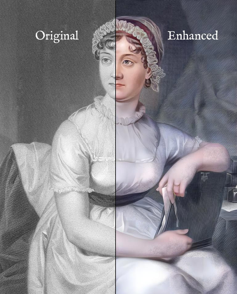 Jane Austen Portrait, Based on Drawing by Her Sister Cassandra 1873 ...