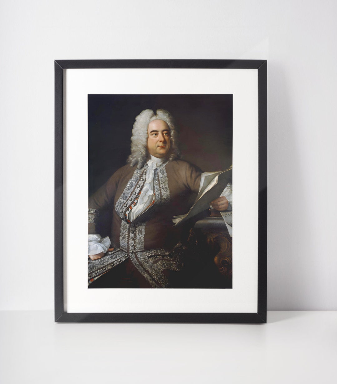 George Frideric Handel Portrait, by Thomas Hudson, 1741, Digitally ...