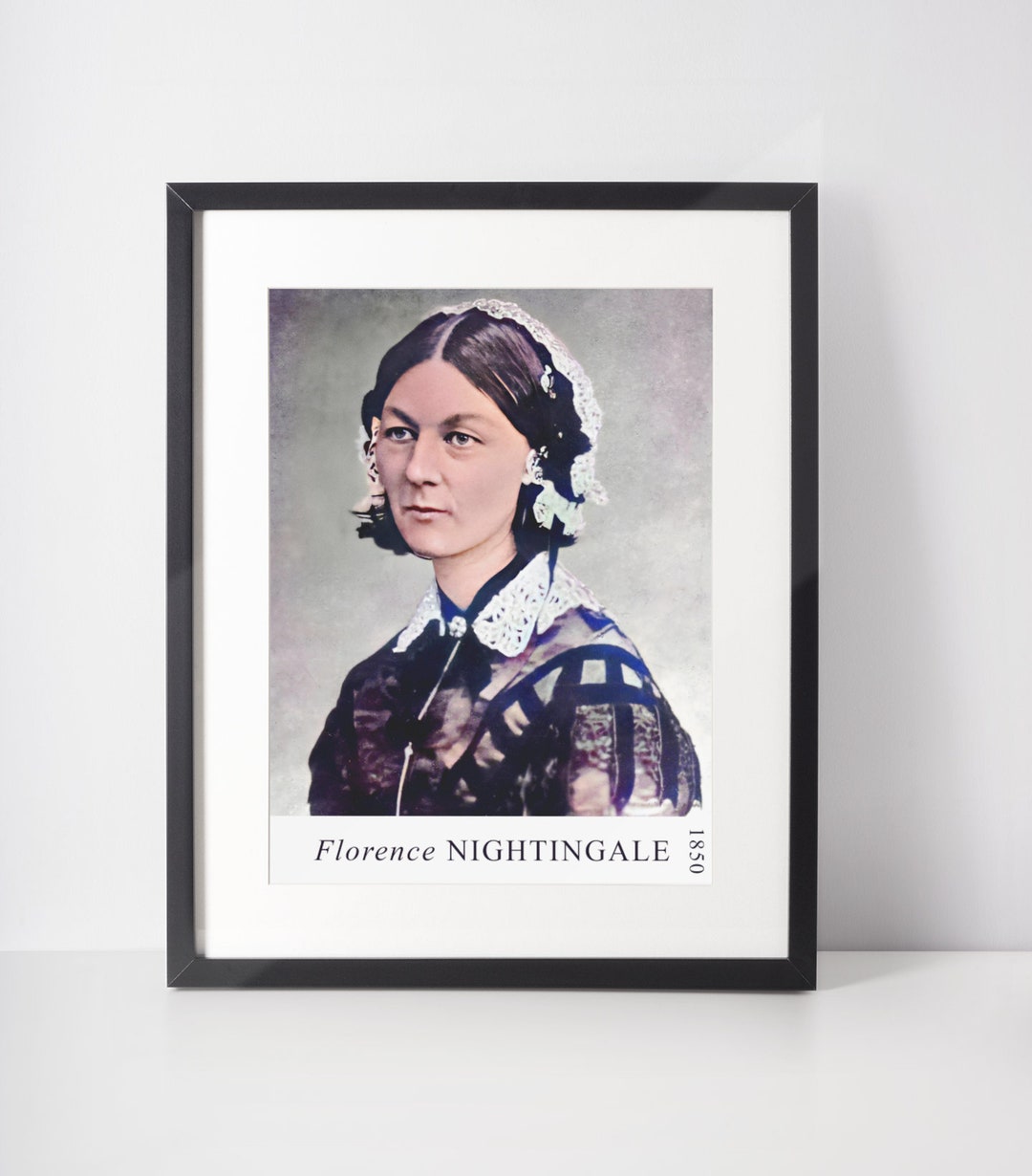 Florence Nightingale Photo, 1850, Digitally Enhanced and Colourised ...