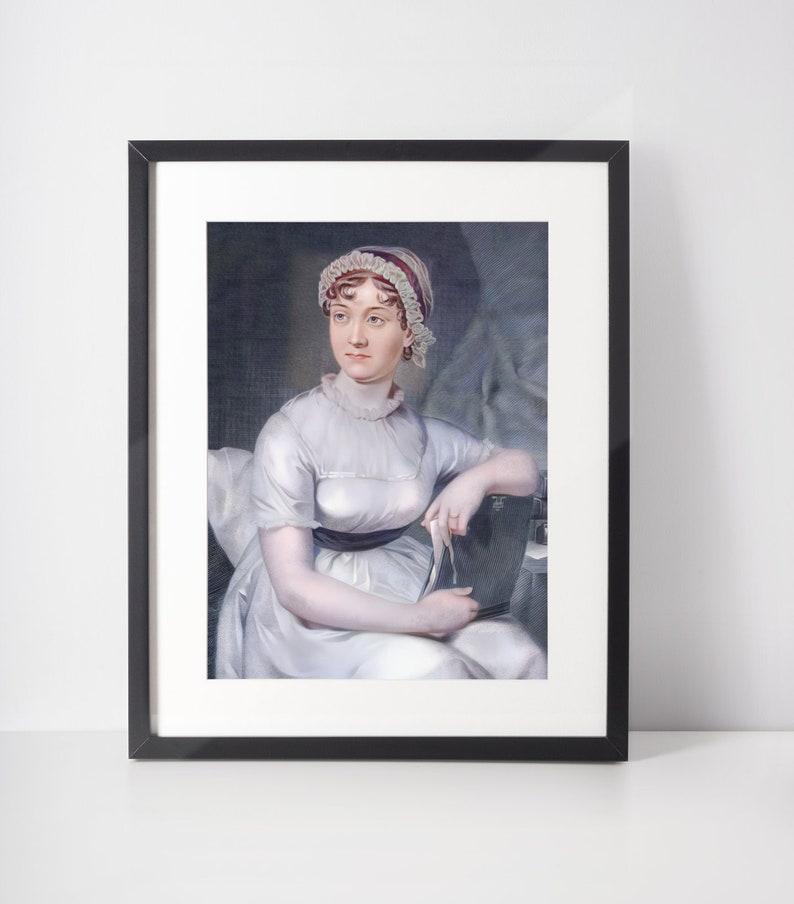 Jane Austen Portrait, Based on Drawing by Her Sister Cassandra 1873 ...