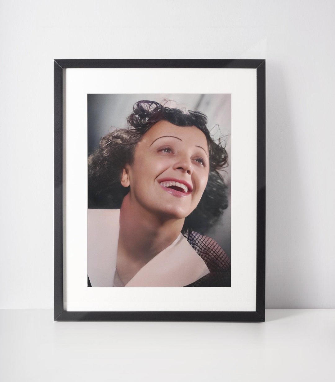 Edith Piaf Photo, 1946, Digitally Enhanced and Colourised, Digital ...