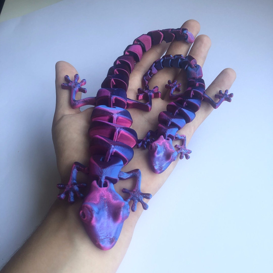 Articulated Lizard Fidget Toy 3D Printed, Regular and Large Sizes - Etsy