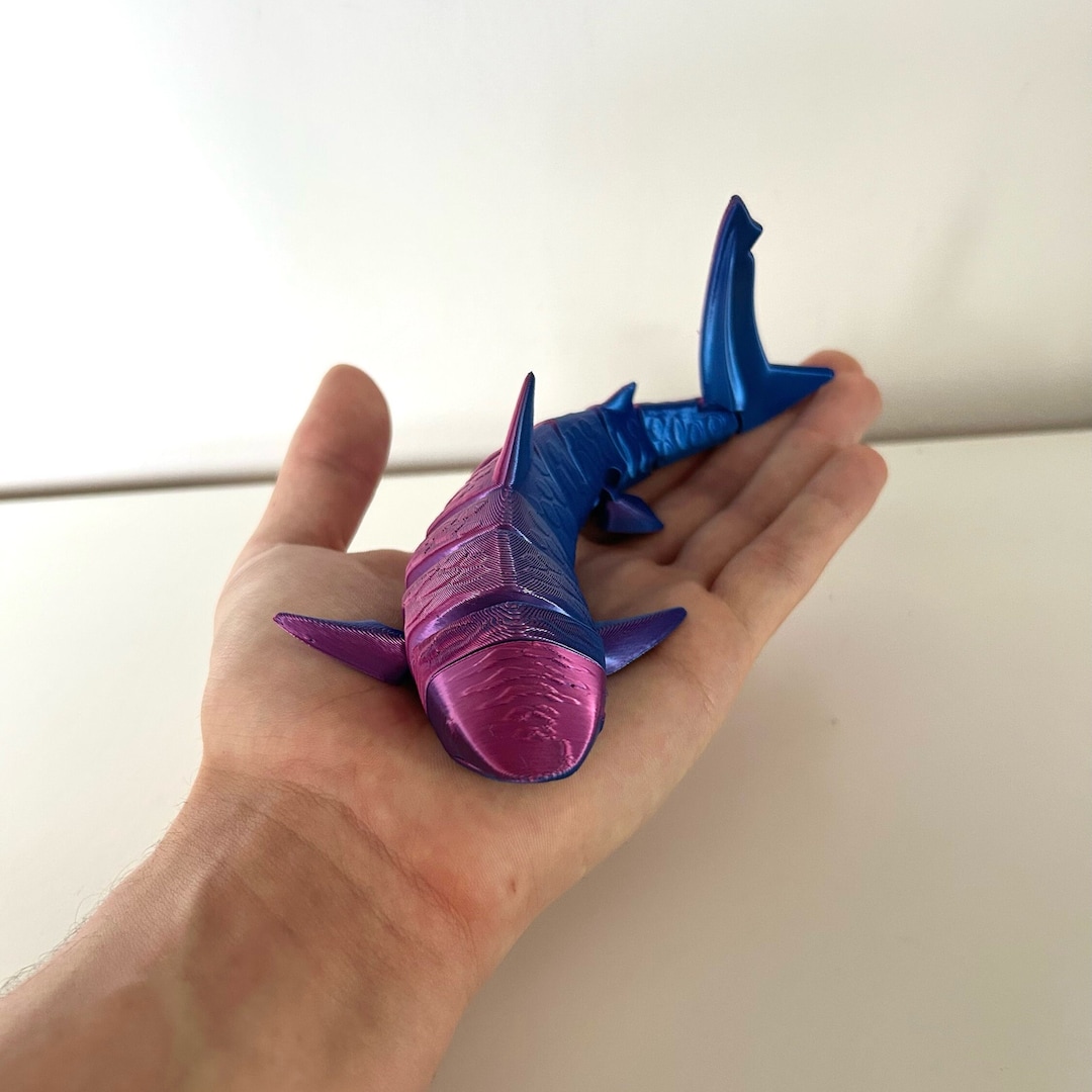 Articulated Shark Fidget Toy - 3D Printed Stress Relief and Desk ...