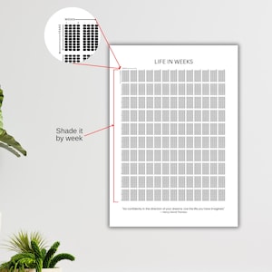 Memento Mori, Life in Weeks Calendar, Timeline of My Life Poster, Life ...
