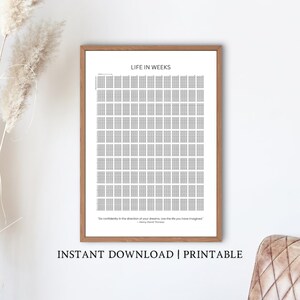 Memento Mori, Life in Weeks Calendar, Timeline of My Life Poster, Life ...