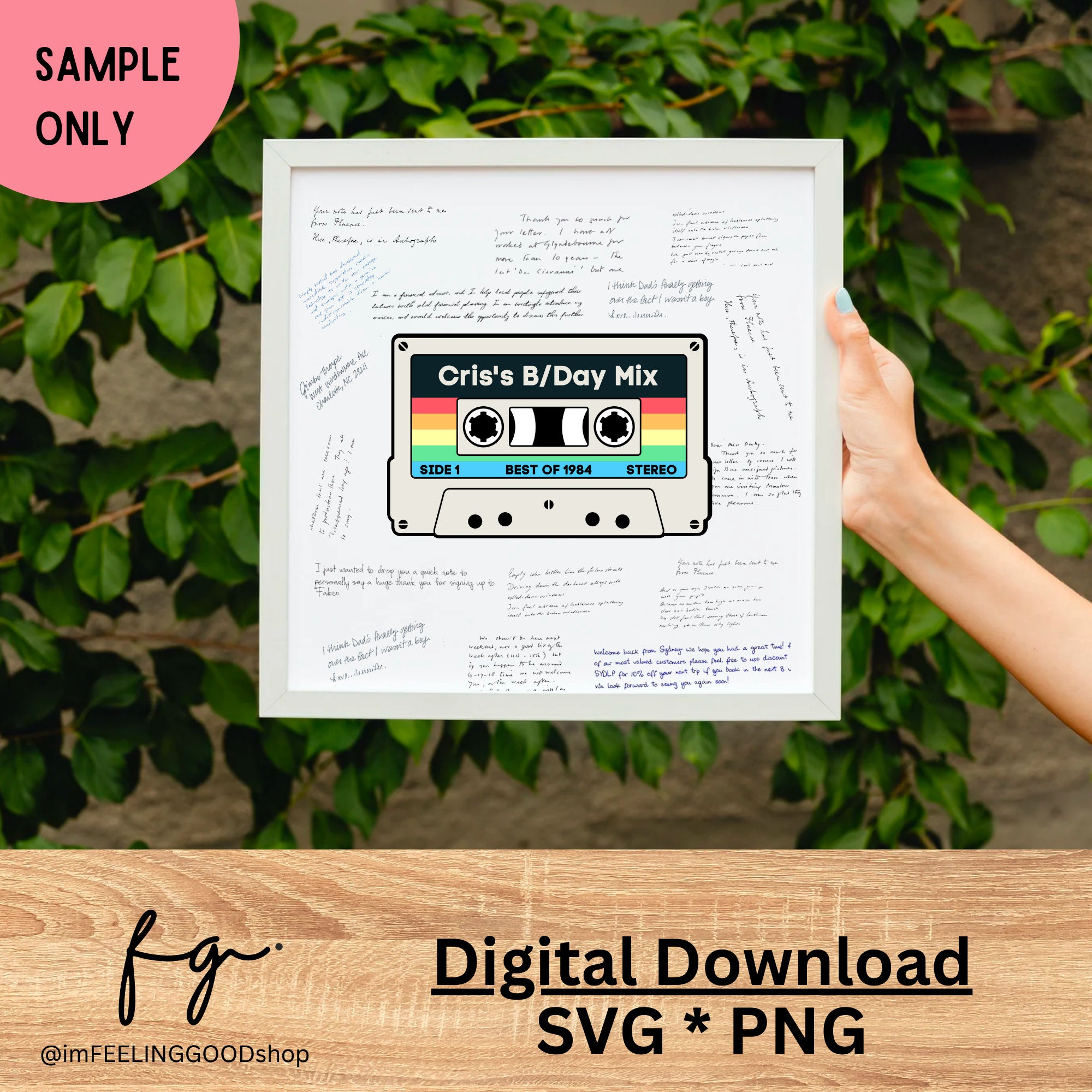 Custom Birthday Cassette Tape SVG PNG Bundle, Personalized Birthday ...