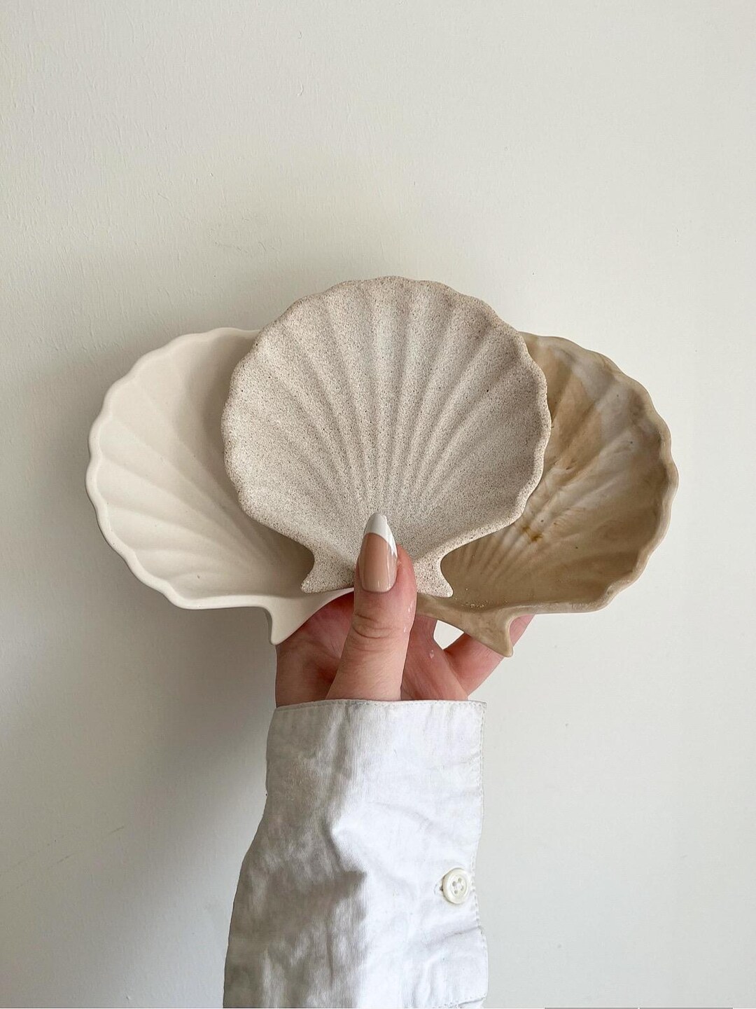 Sea Shell Scallop Tray Custom Colour & Effects, Handmade | Neutral Home ...