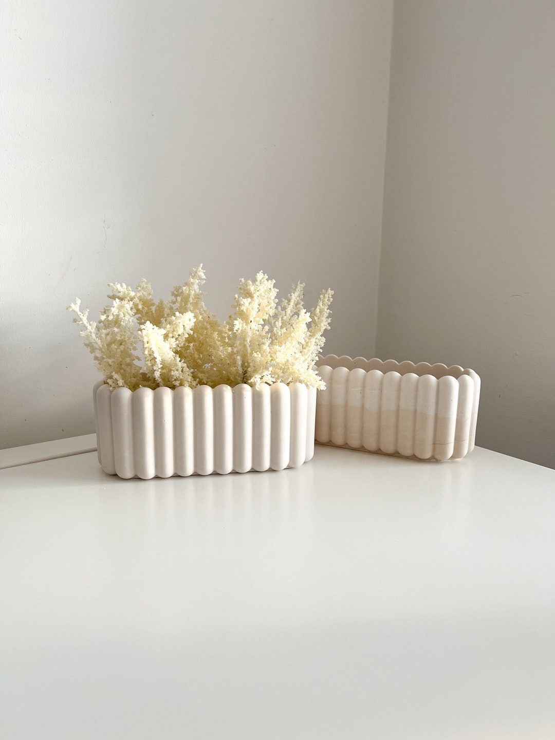 Oval Scallop Pot, Custom Colour & Effects, Handmade | Neutral Home ...